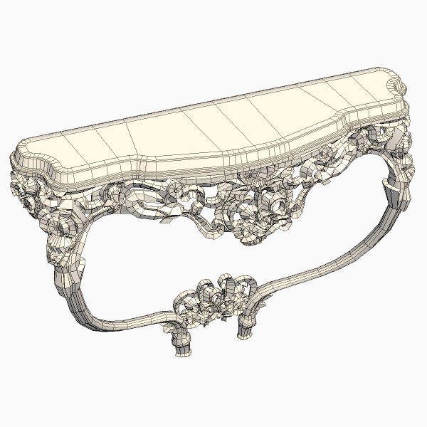 3d baroque console table model 3d baroque console table model