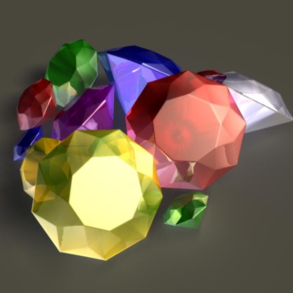 3d gem ruby sapphire model