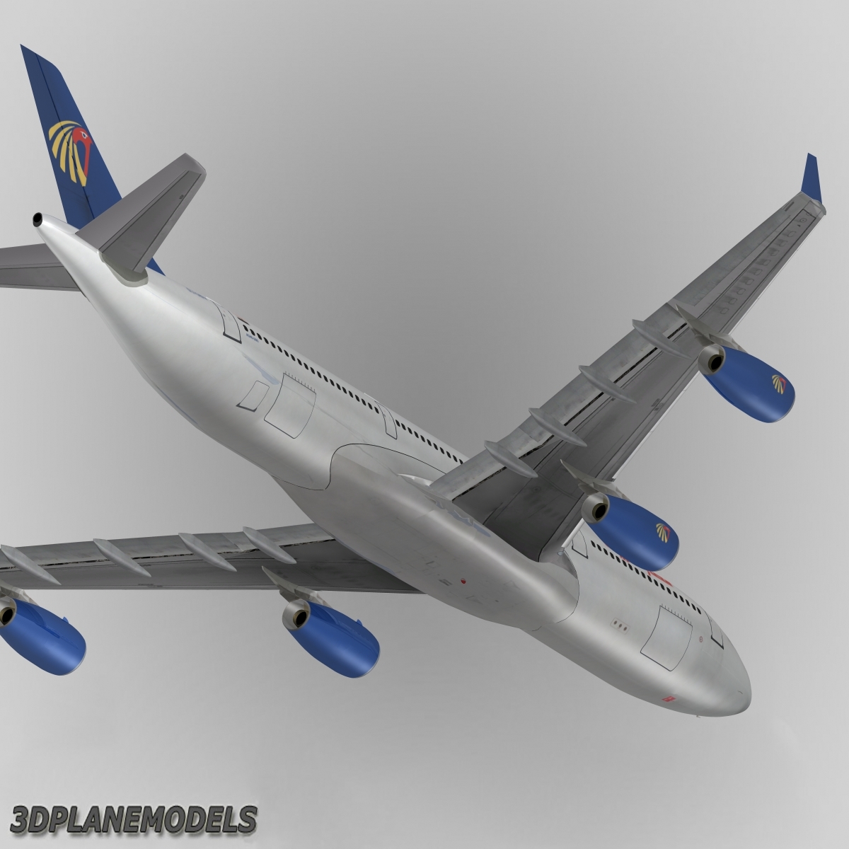 3d airbus a340-200 model