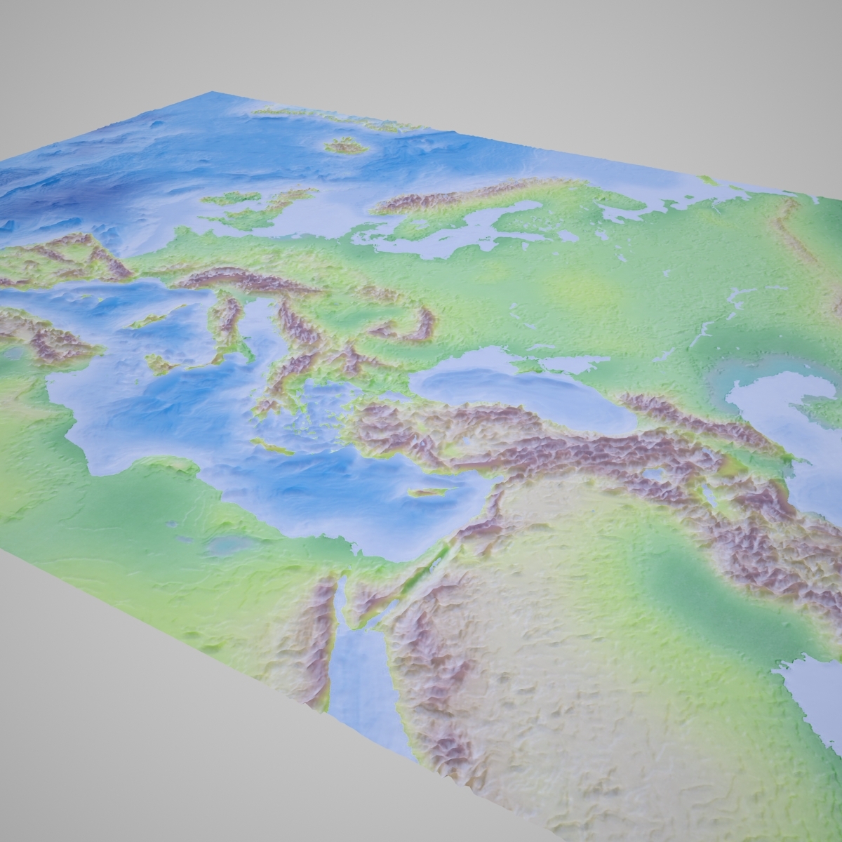 3d european maps model
