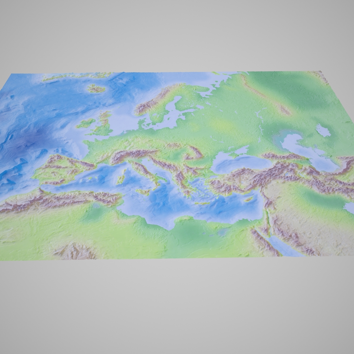 3d european maps model