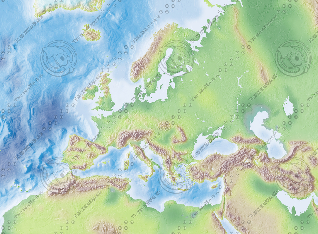 3d european maps model