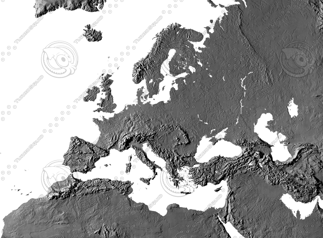 3d european maps model