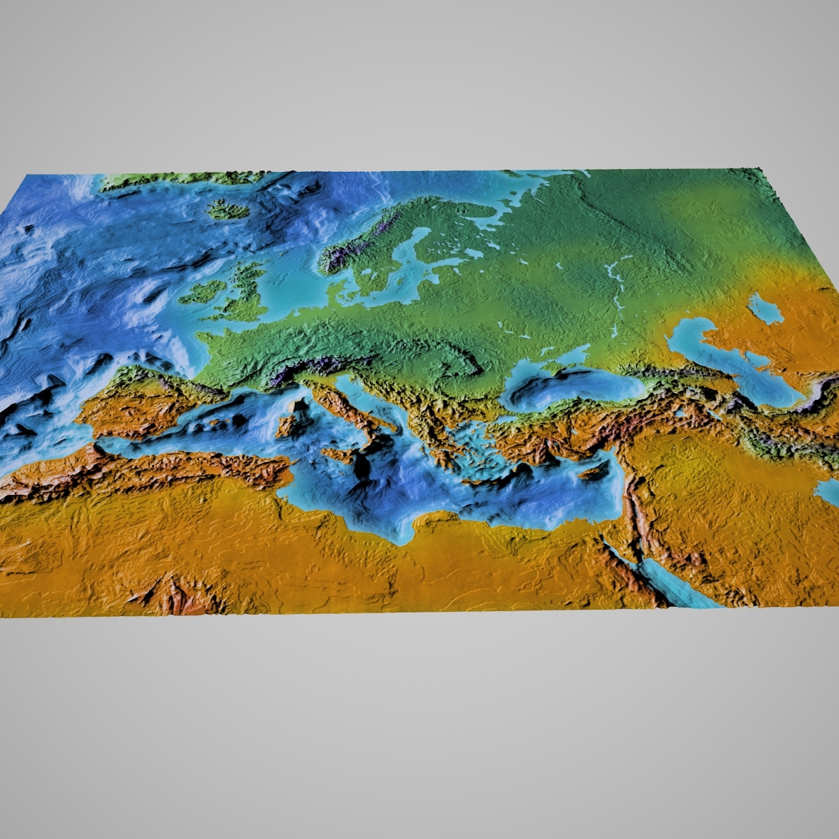 3d european maps model