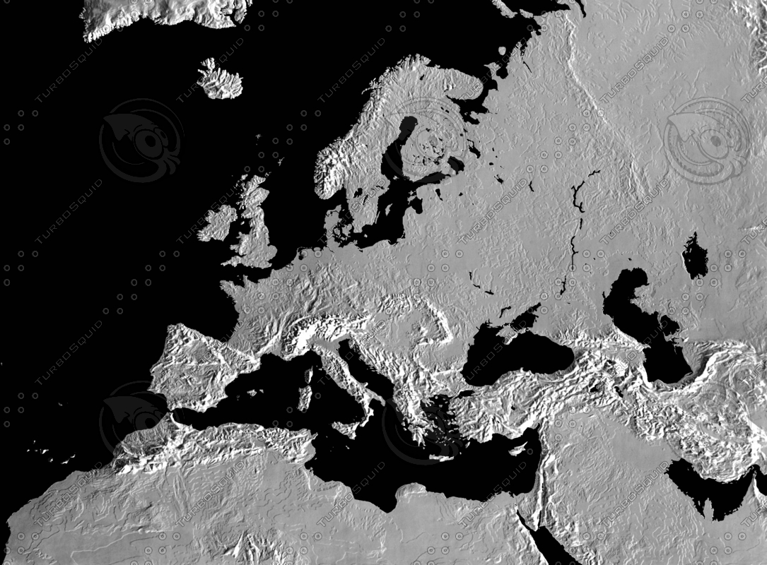 3d european maps model