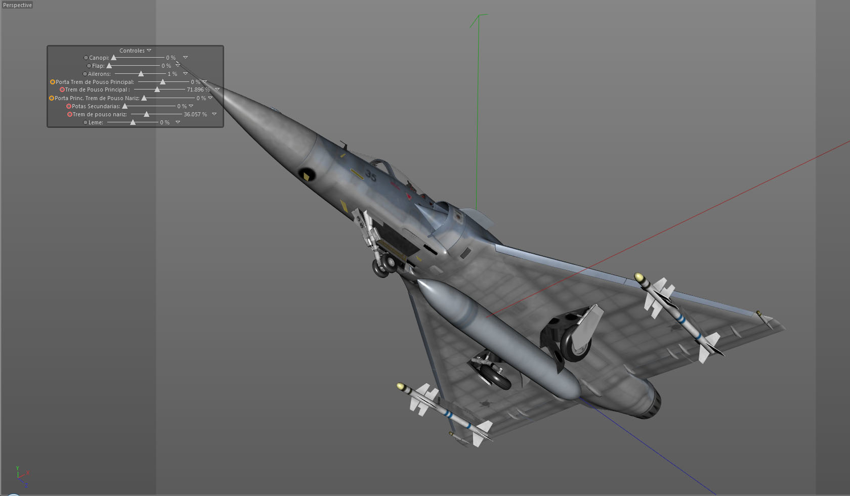 3d mirage 2000 plane model