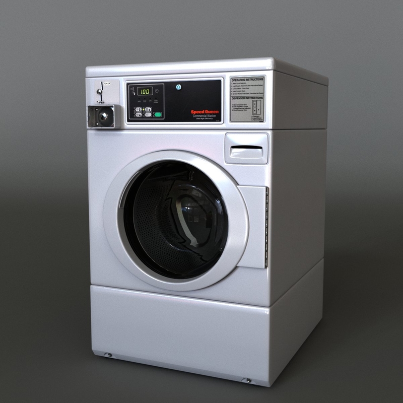 3d model commercial washing machine