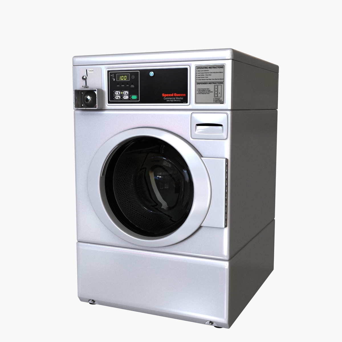 3d model commercial washing machine