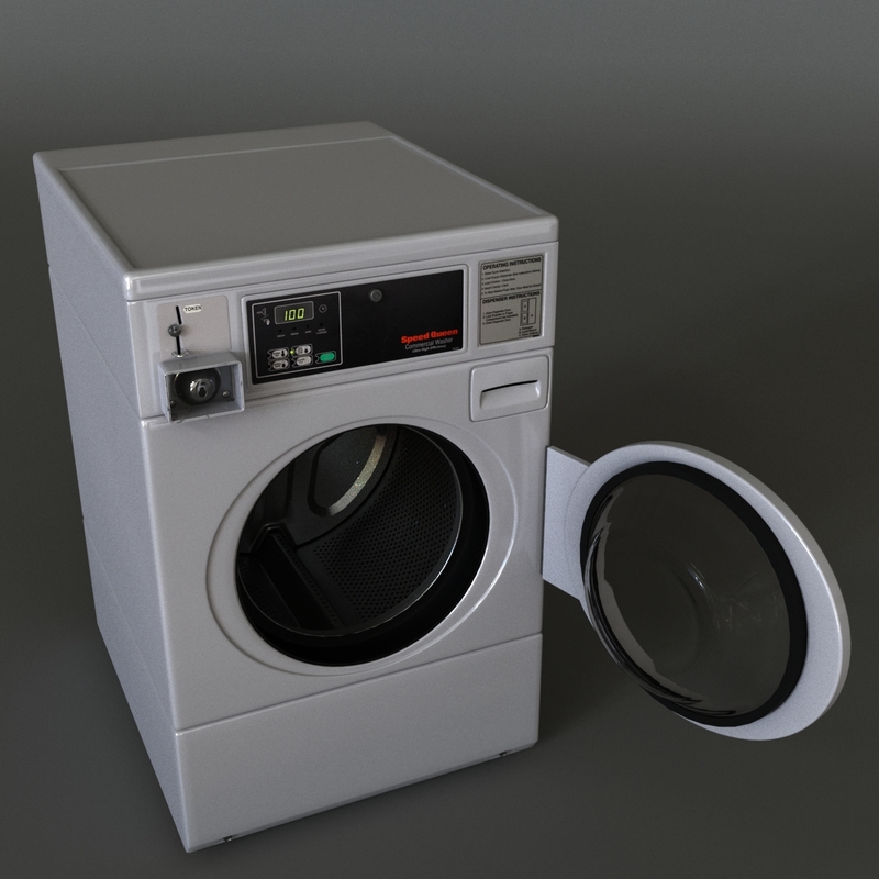 3d model commercial washing machine