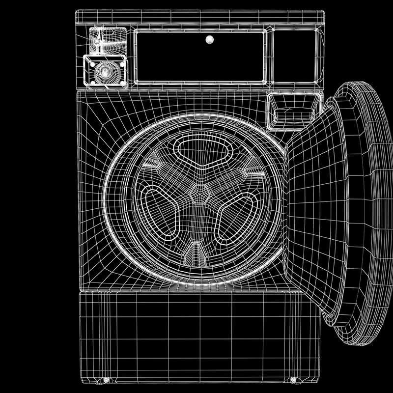 3d model commercial washing machine