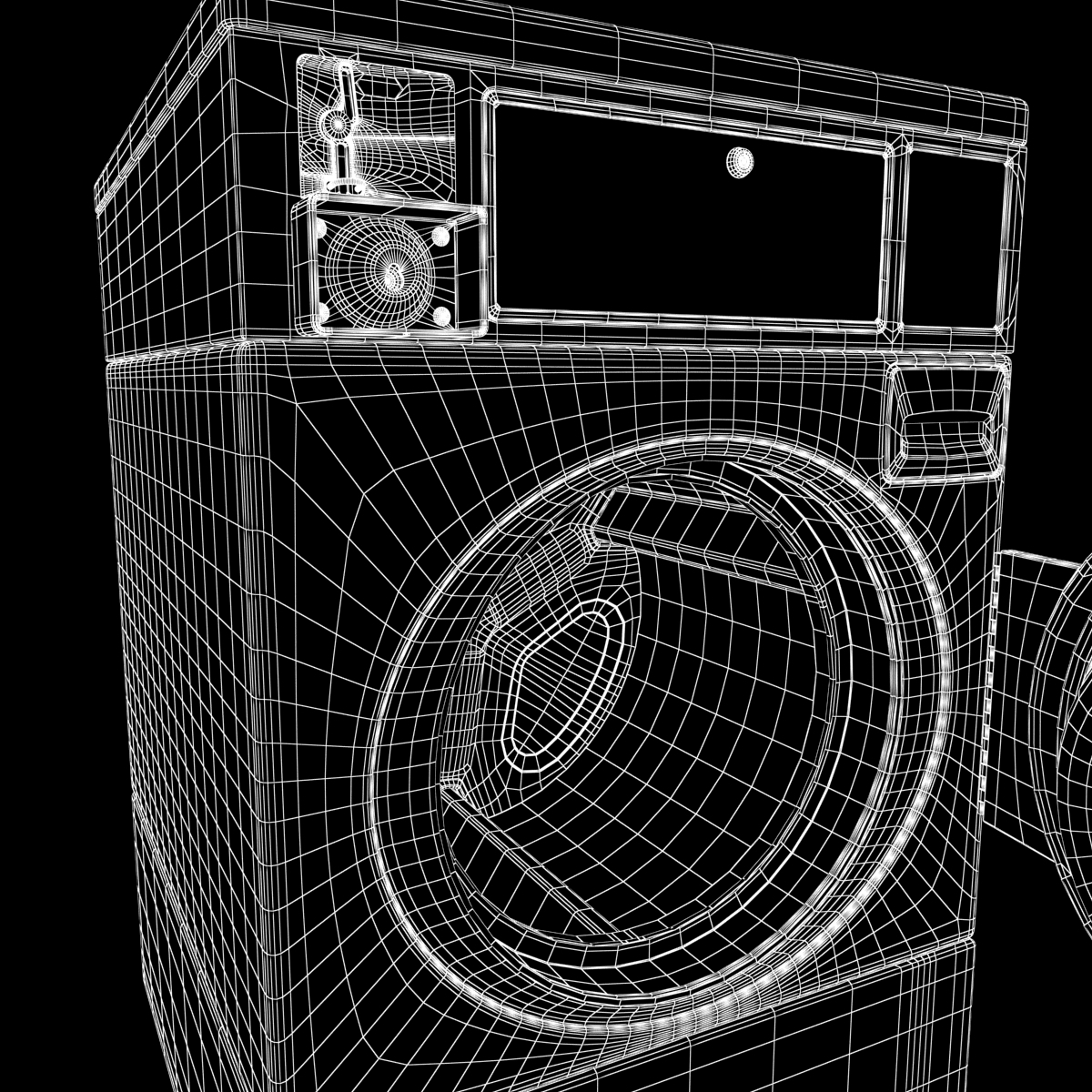 3d model commercial washing machine