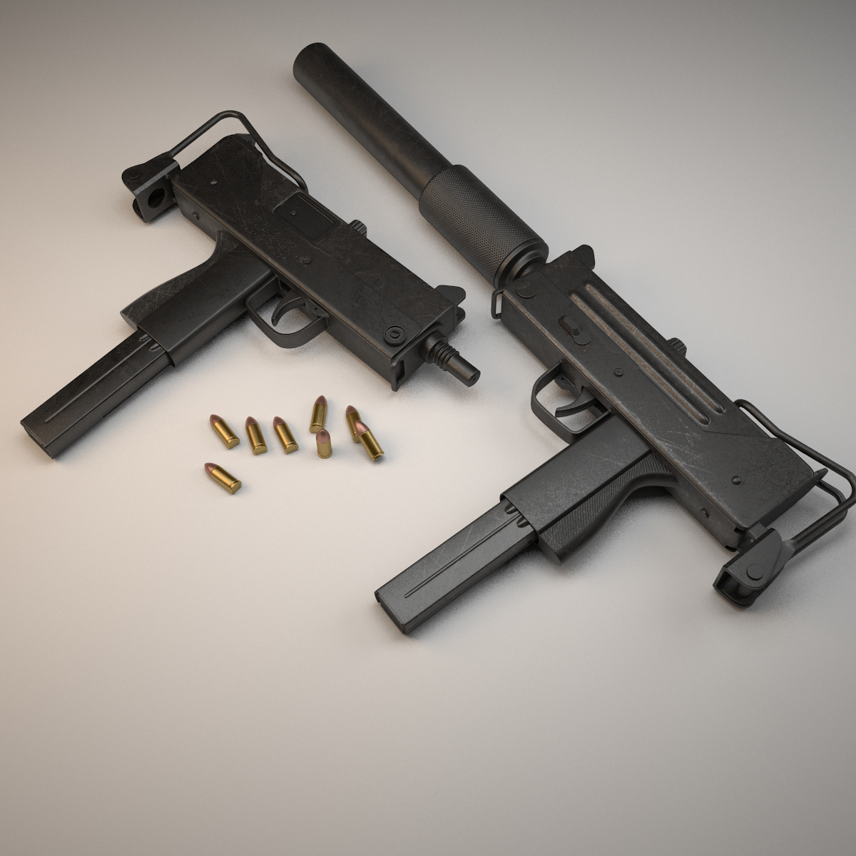 3ds max submachine gun ingram mac