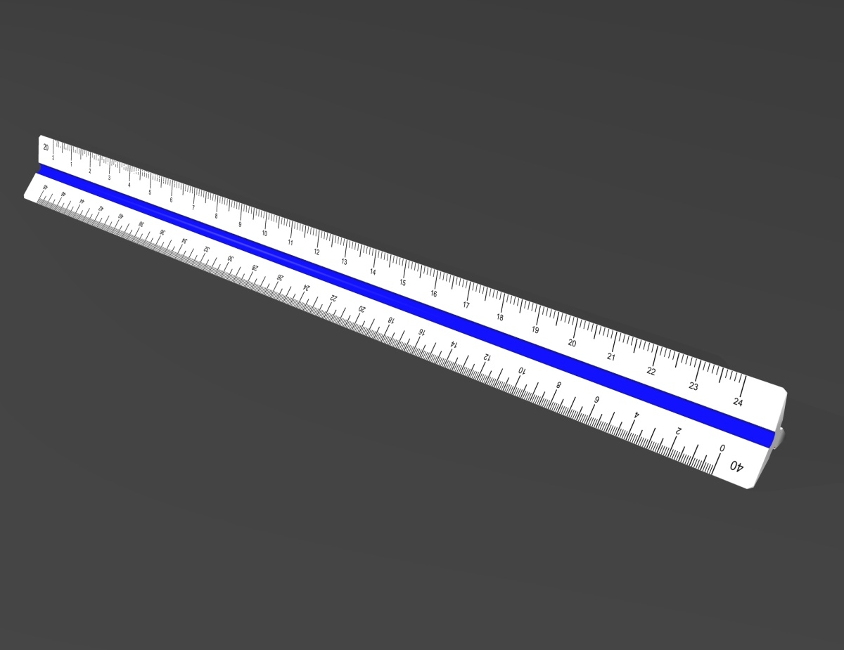 engineer scale ruler 3d model
