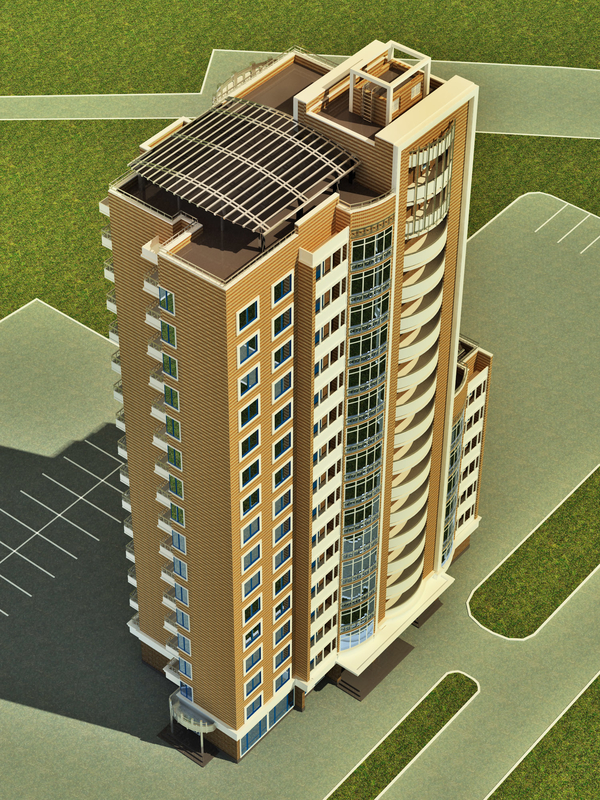3d model skyscraper house