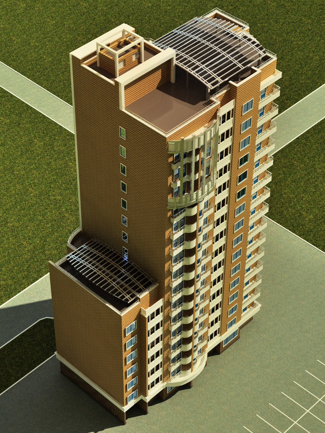3d model skyscraper house