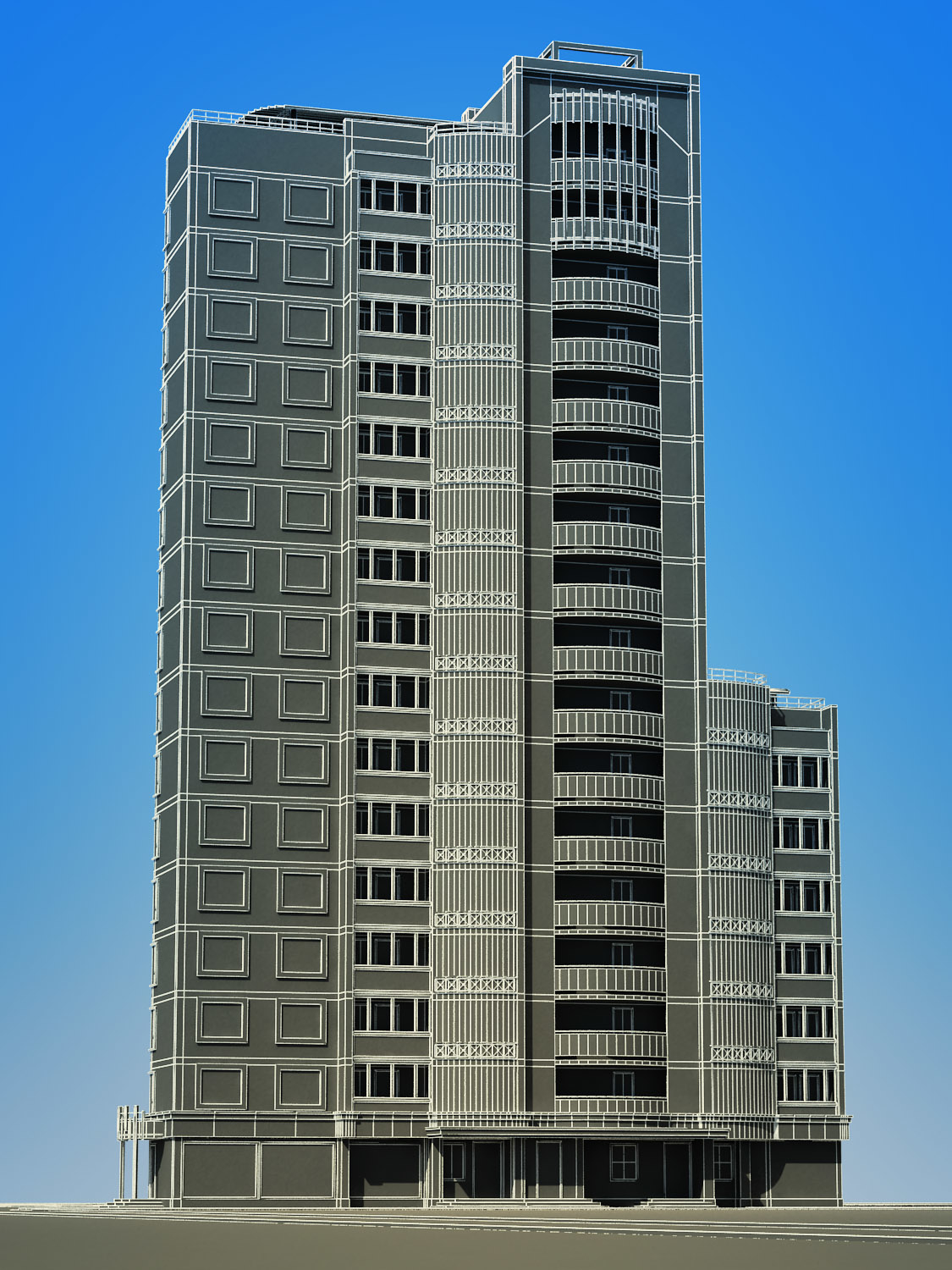 3d model skyscraper house