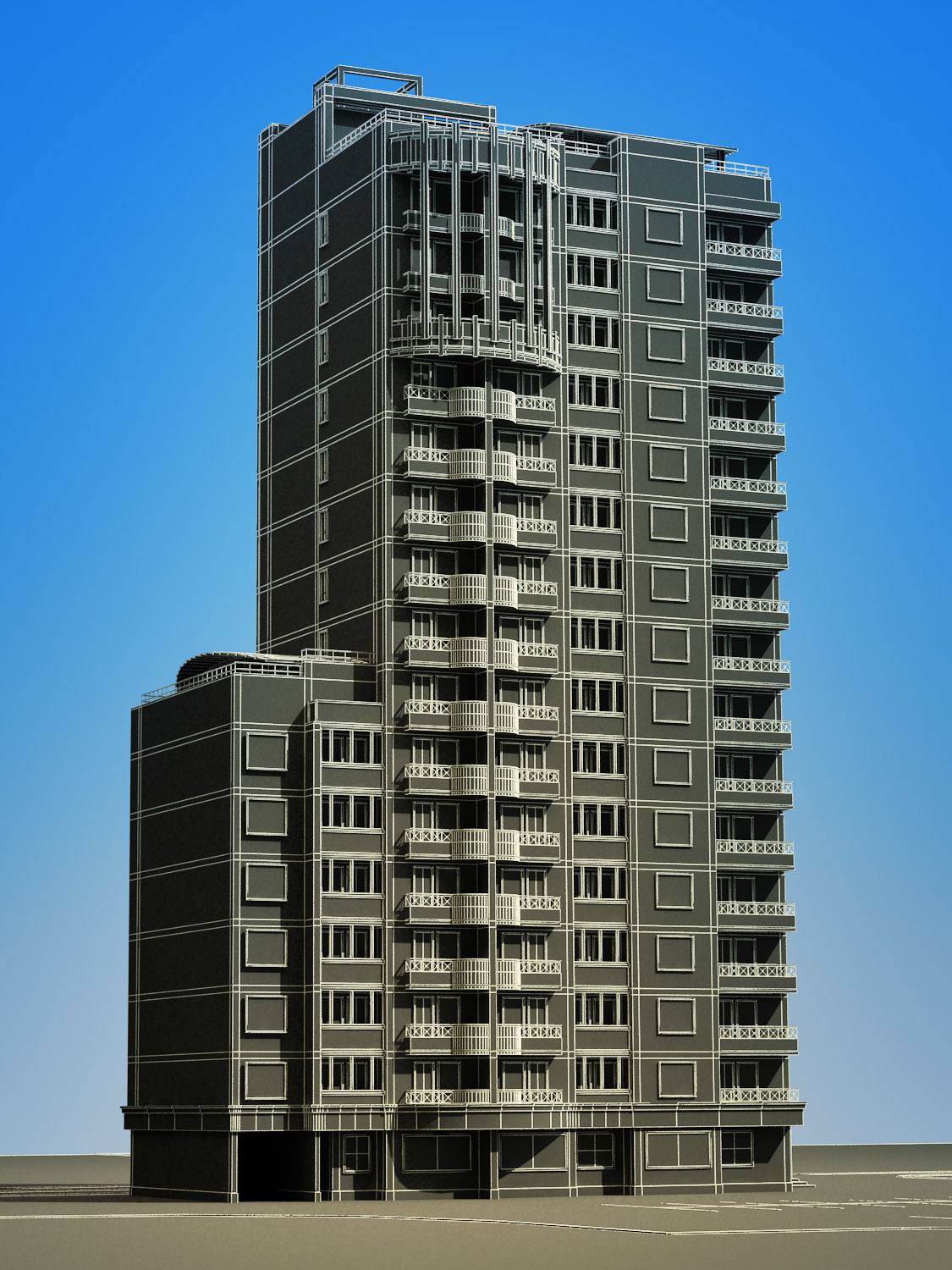3d model skyscraper house