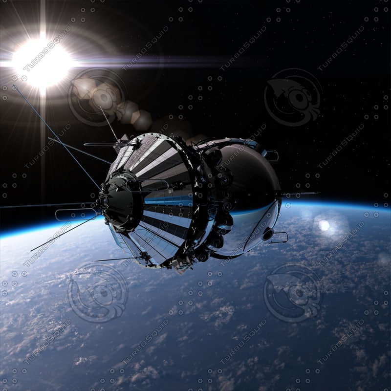 russian spaceship vostok-1 3d model