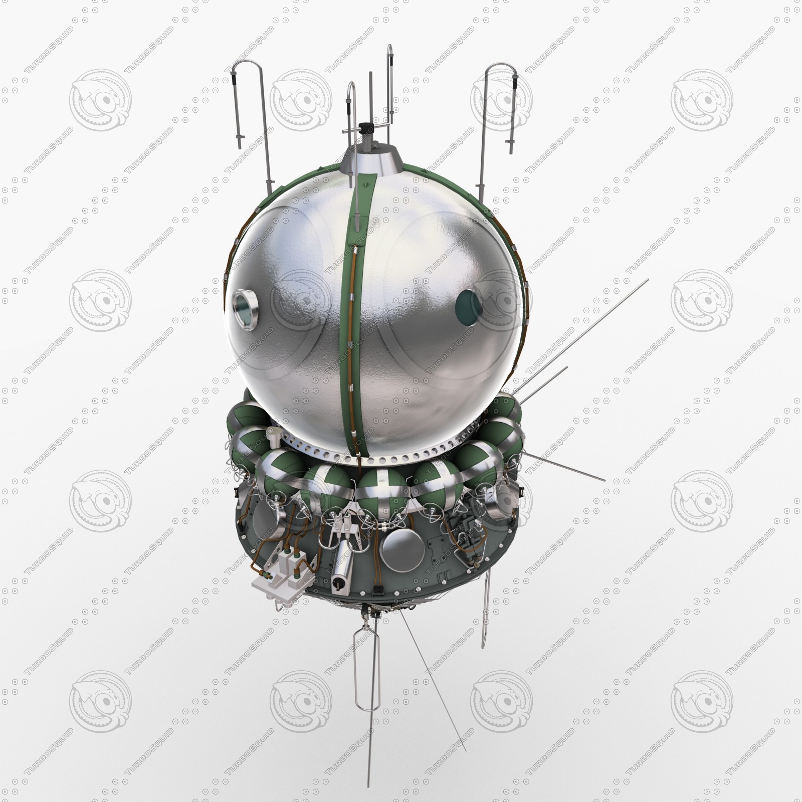 russian spaceship vostok-1 3d model