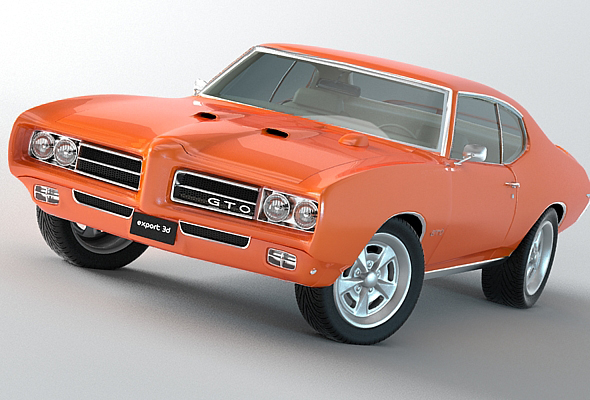 3d model of pontiac gto 1969 judge