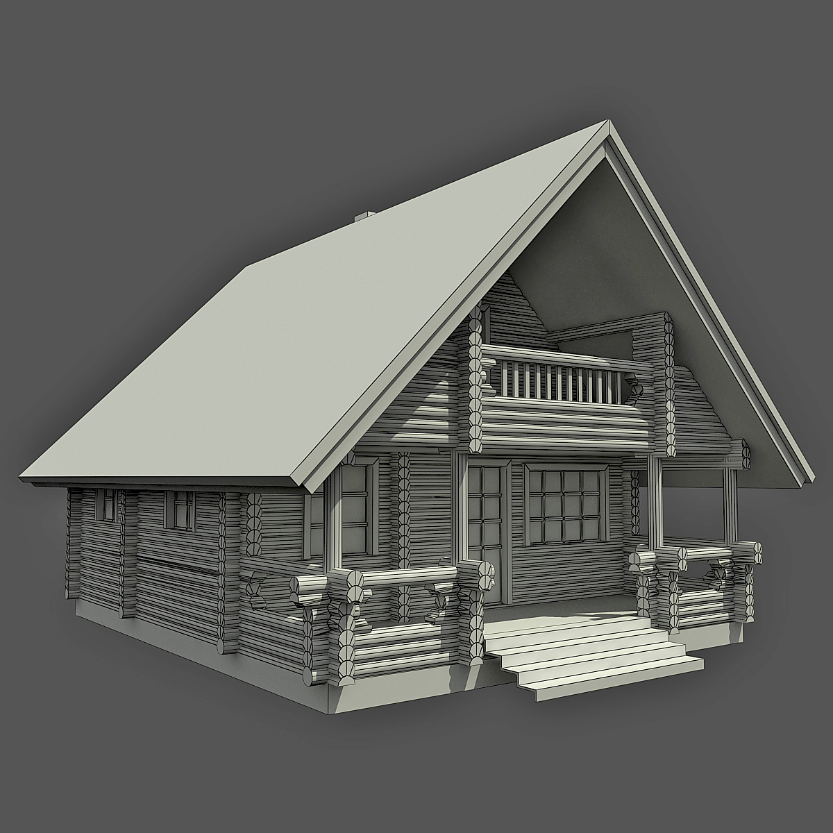 house wooden 3d model