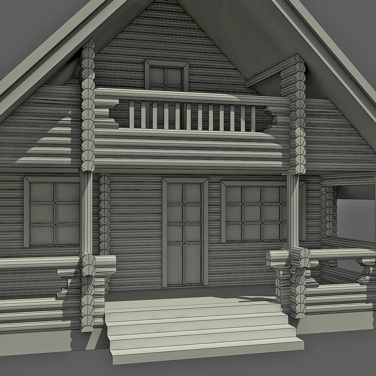 house wooden 3d model