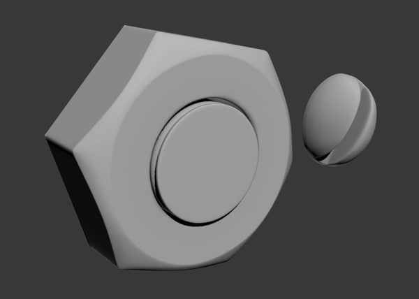 3d bolt head screw model