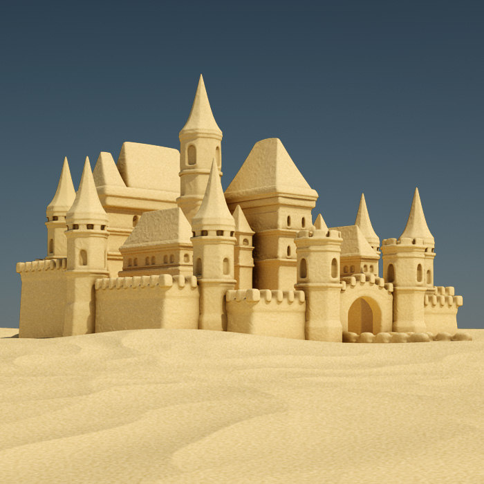 3d model sand castle