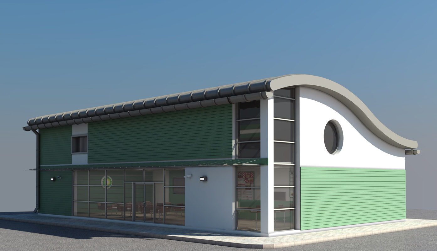 3d model commercial building