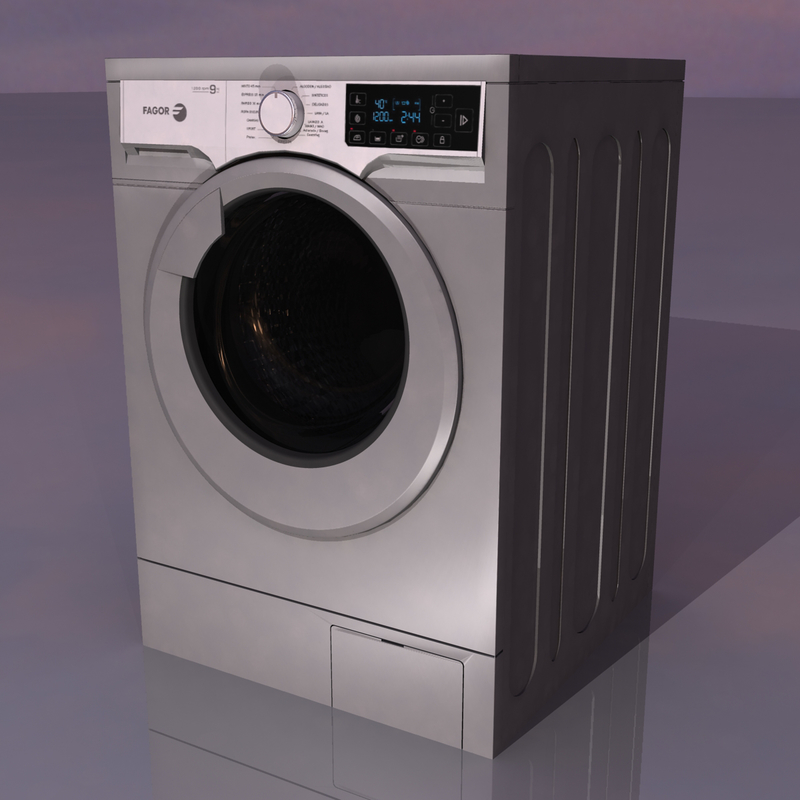 washing machine 3d obj
