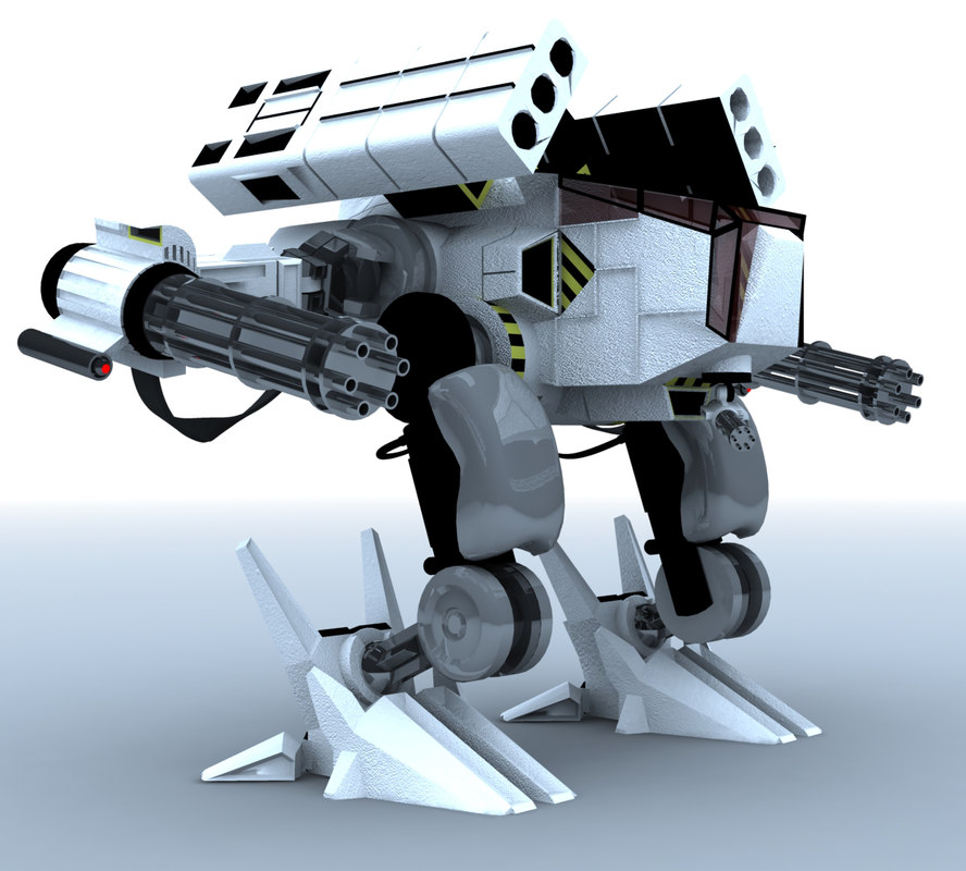 3d mech guns rocket