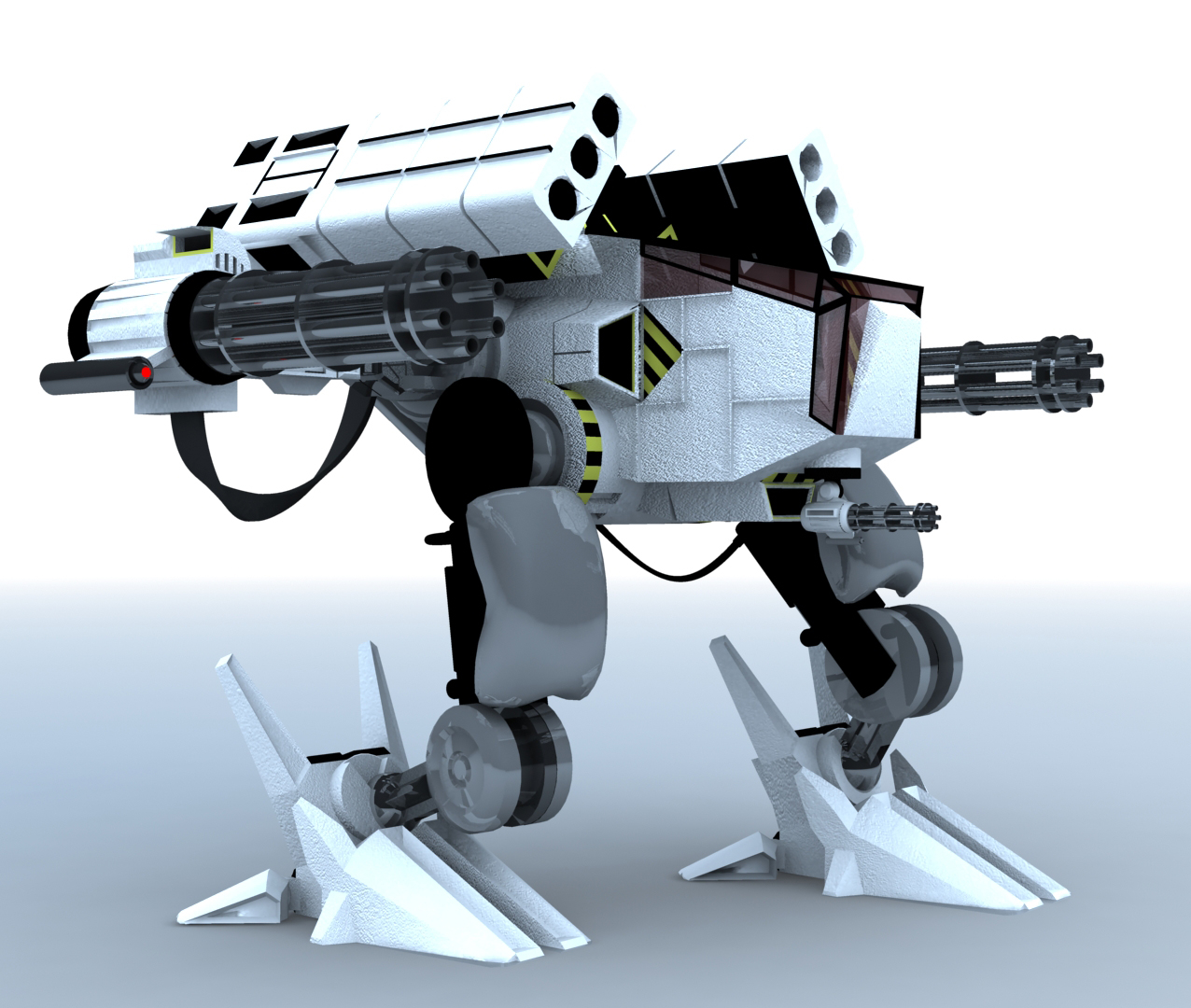 3d mech guns rocket