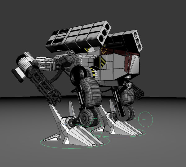 3d mech guns rocket