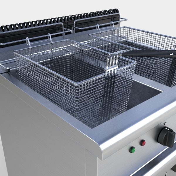 3d model commercial deep fryer