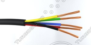cable fiber optic 3d model