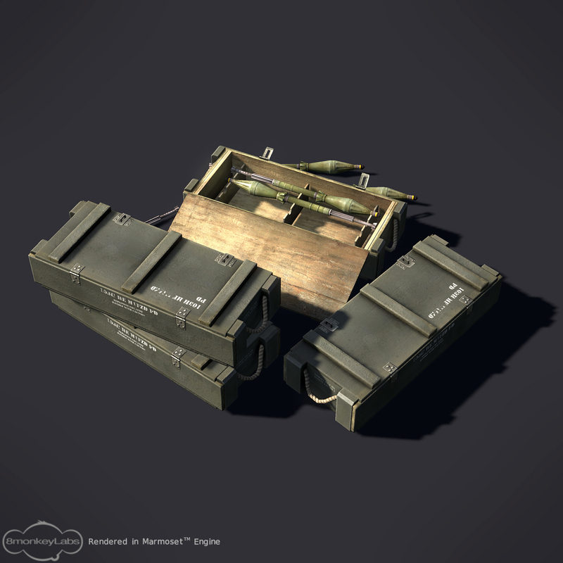 3d crate rpg model