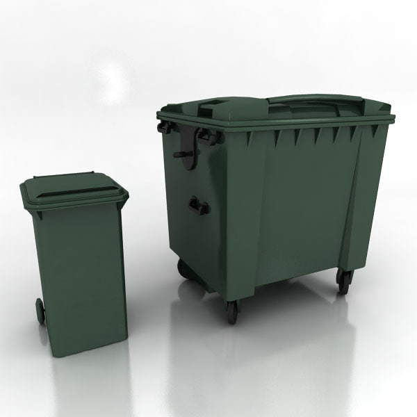 3d wheelie bins model