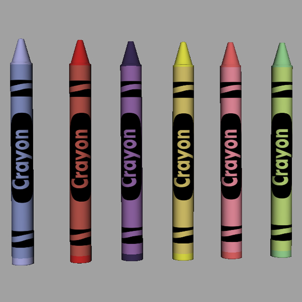 Free 3D Crayons Models | TurboSquid