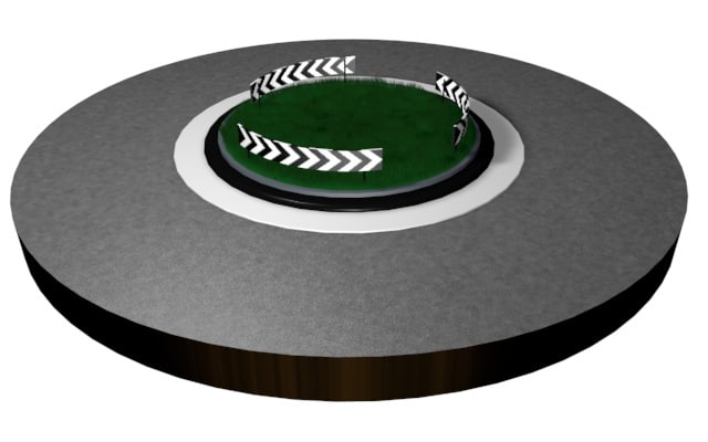roundabout chevron lines 3d model