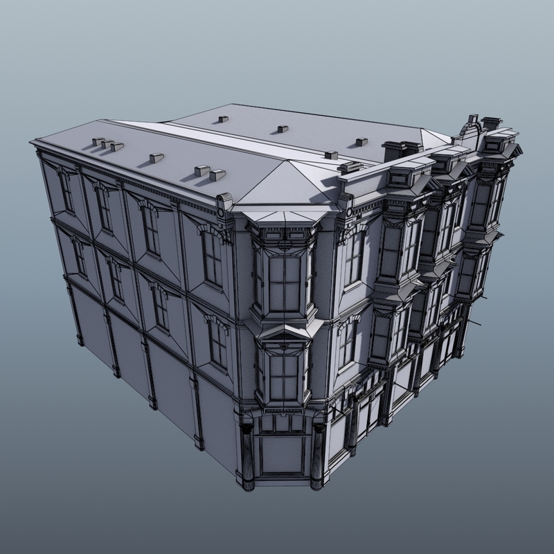 3d model victorian building