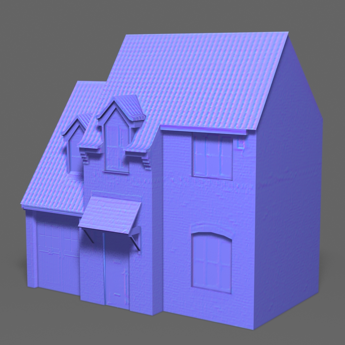 3d brick house model