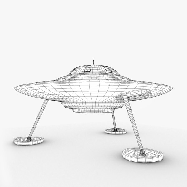 classic flying saucer ufo 3d model