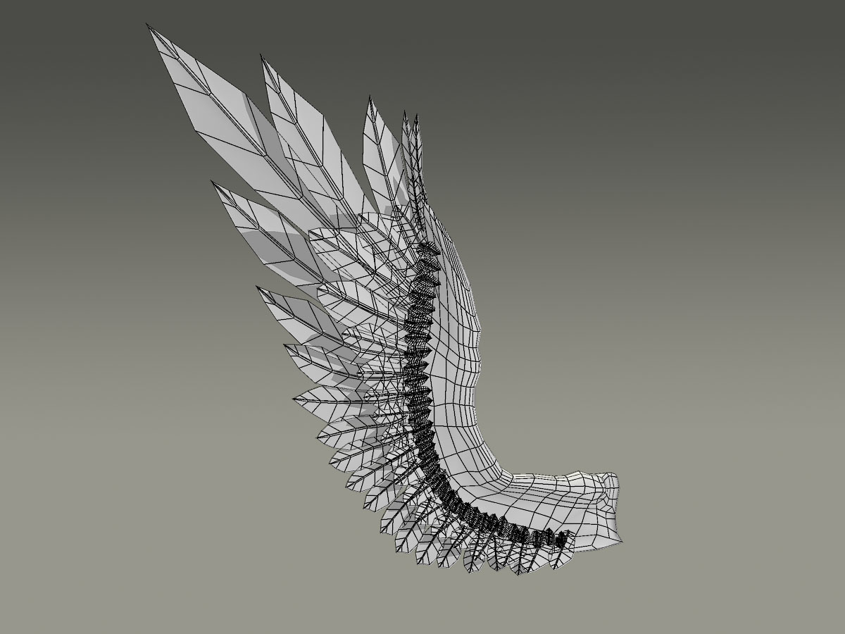 wings bird angel 3d model