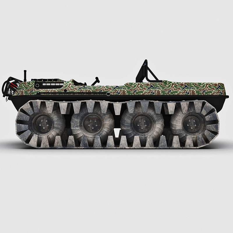 3d amphibious argo 8x8 model
