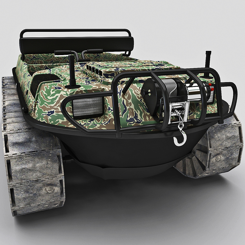 3d amphibious argo 8x8 model