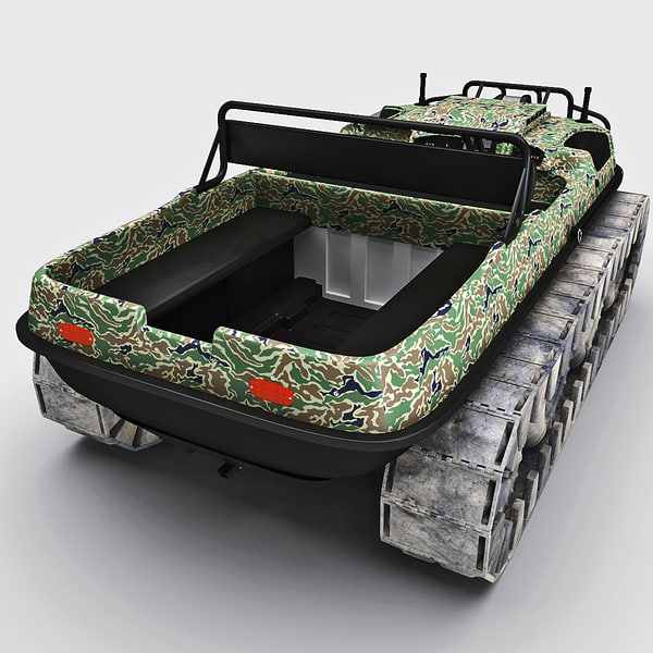3d amphibious argo 8x8 model