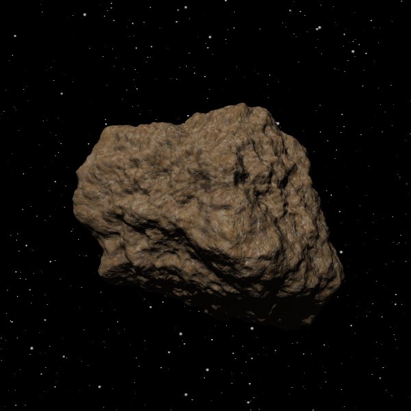 3d asteroid rock