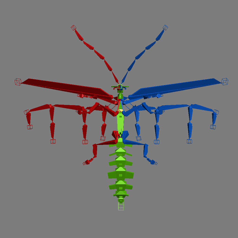 firefly bug rigged bones max