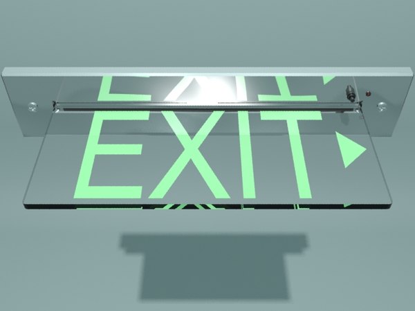 Exit Sign 3D Models for Download | TurboSquid
