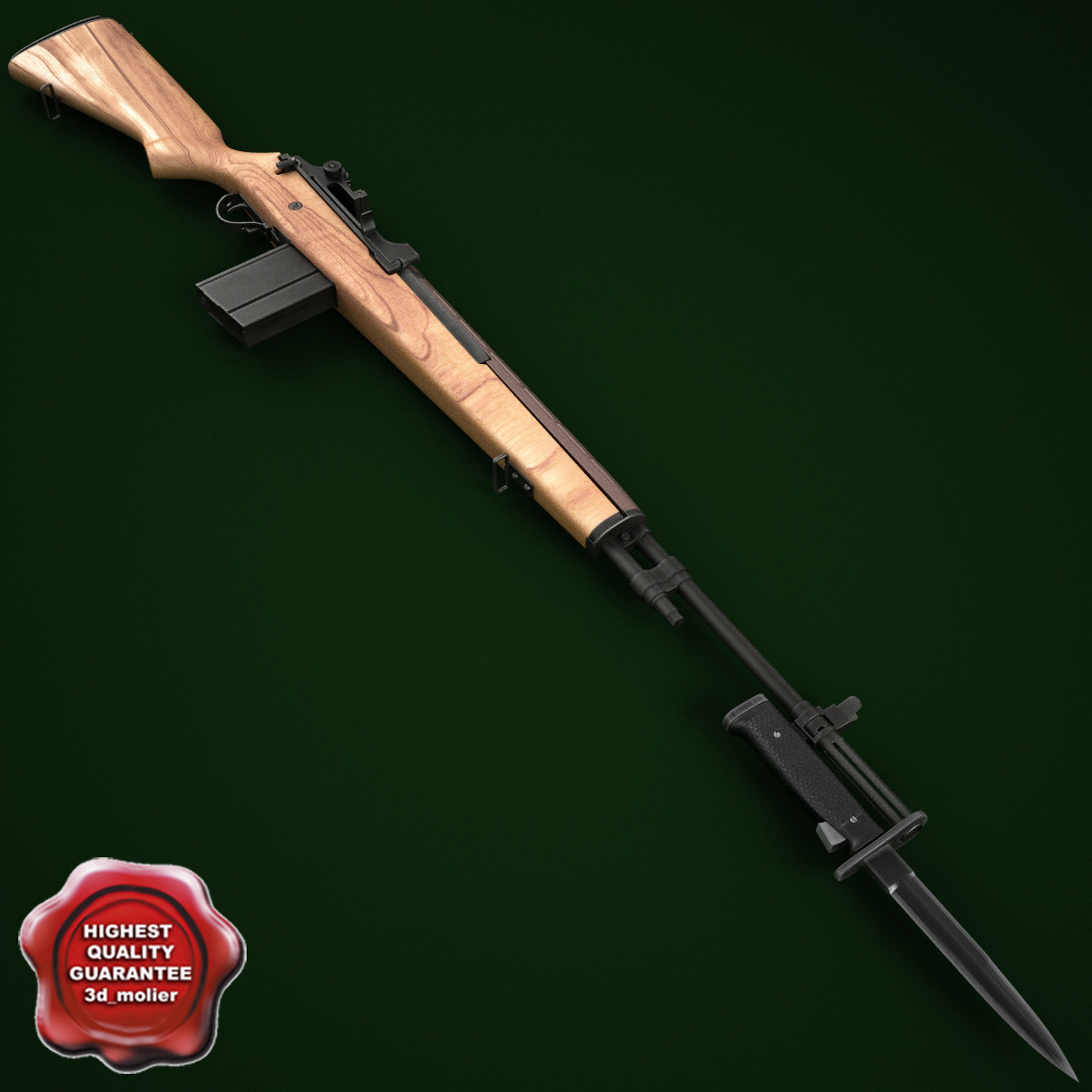 3d m14 rifle m6 bayonet
